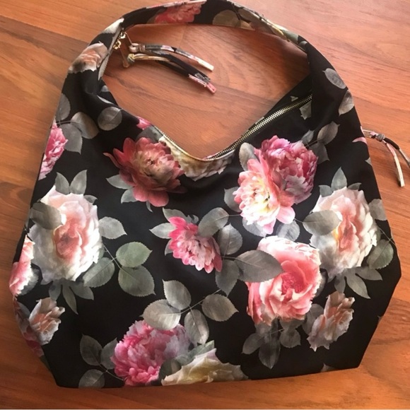 tabitha webb | Bags | Tabitha Webb Pink Floral Rose Velvet Shoulder Bag ...